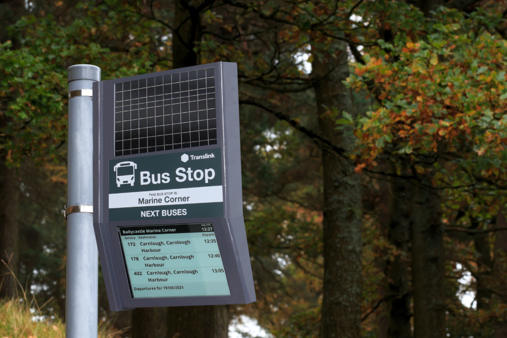 New sustainable bus stop displays deliver real time passenger ...