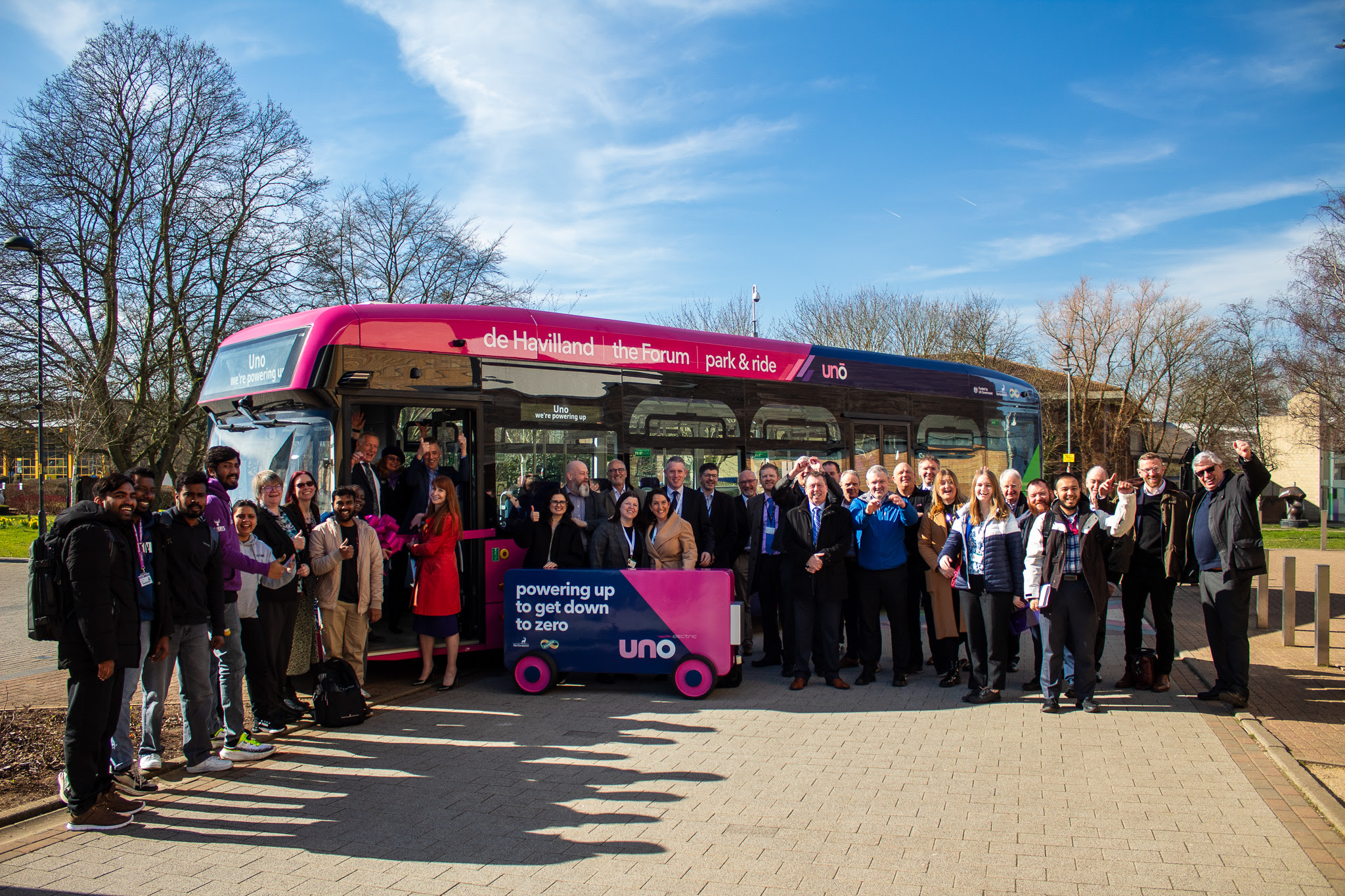 Uno Bus Launches New Electric Shuttle Buses for University of ...